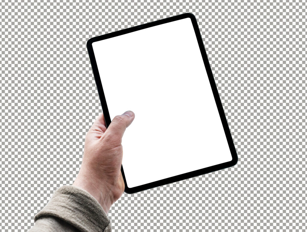 Free Hand Holding iPad Mockup | PSD Mockups
